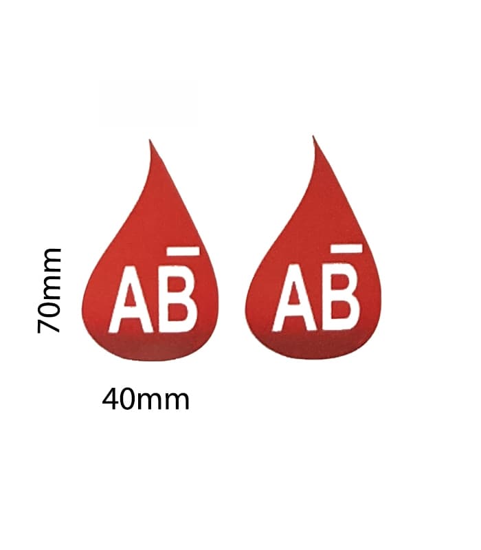 Blood types decals set AB- | Moto Discovery