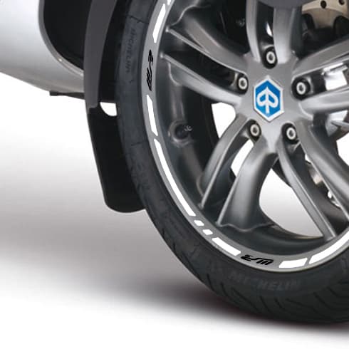 Wheel rim stripes with logos compatible with Piaggio MP3 - Stickers ...
