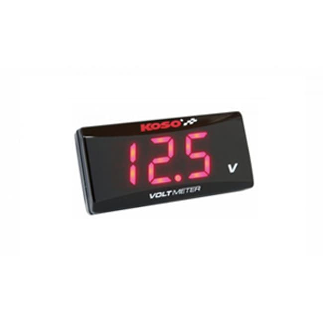 Koso Super Slim digital voltmeter red | Moto Discovery