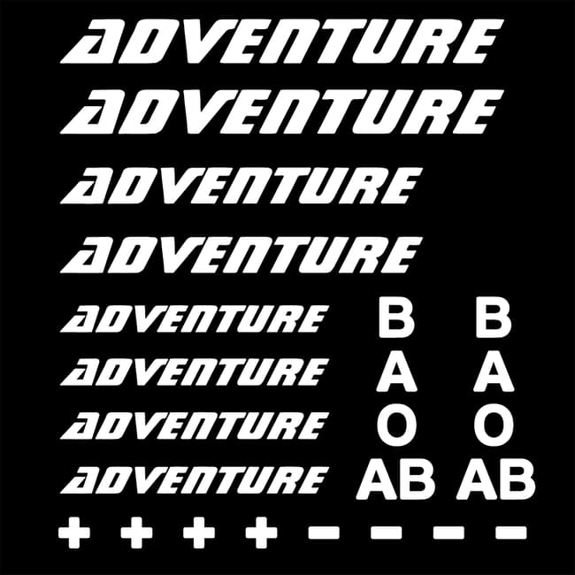 Logos and blood types decals set compatible with KTM 1290 / 1190 / 1090 ...