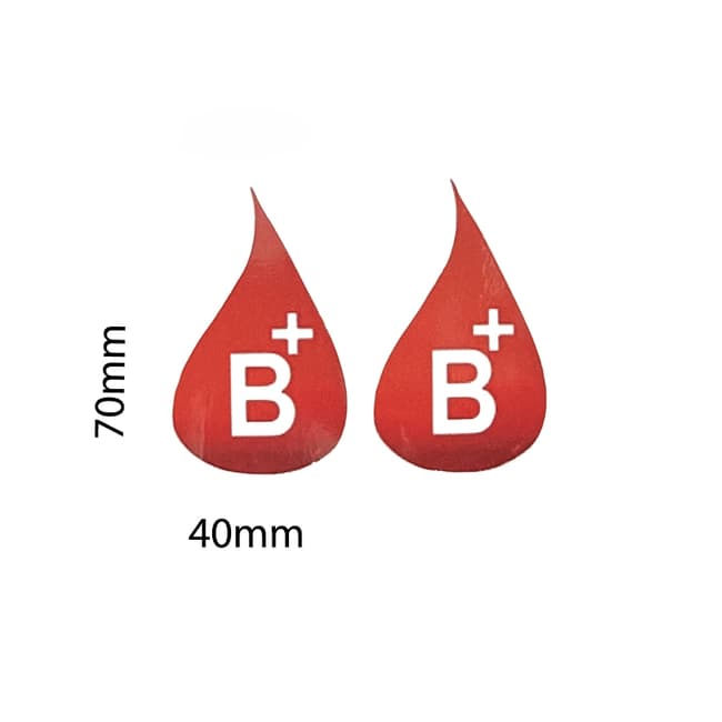 Blood types decals set B+ | Moto Discovery