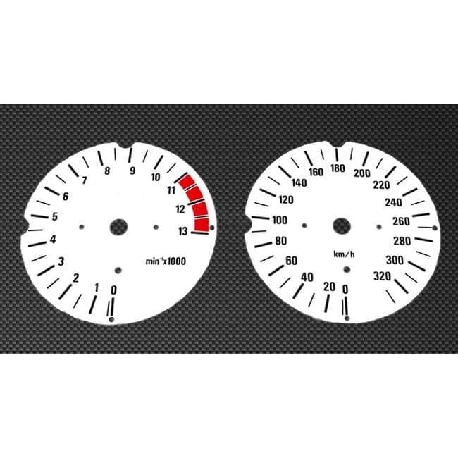 White speedometer and tachometer gauges compatible with Honda CBR900RR ...