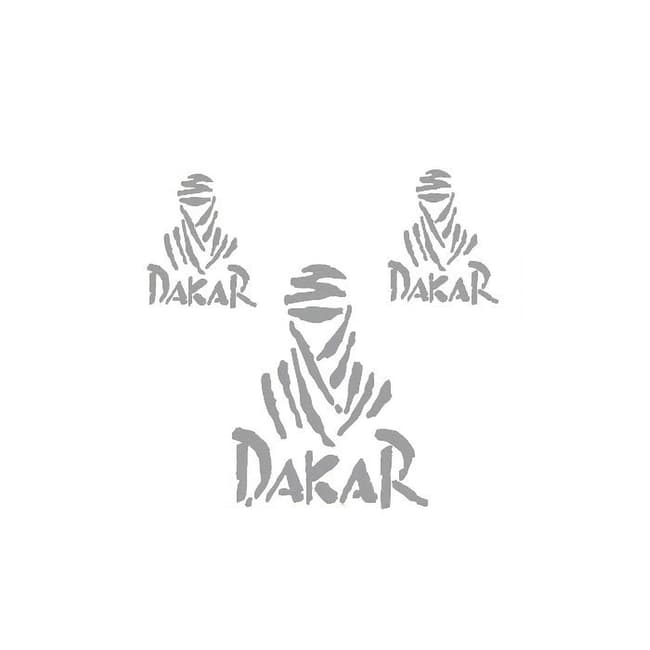 Set decals Dakar silver color | Moto Discovery