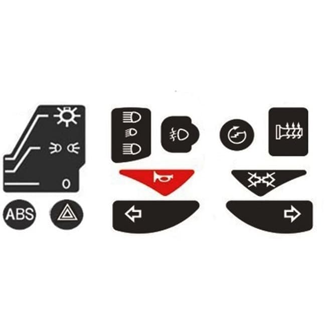 Control switch replacement decals compatible with BMW R1150GS / R1150R ...
