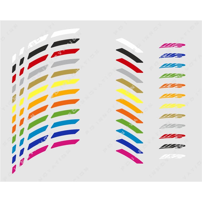 Wheel rim stripes with logos compatible with Piaggio MP3 - Stickers ...