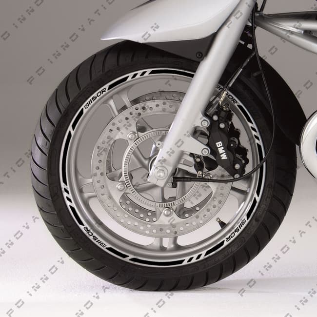 Wheel rim stripes with logos compatible with BMW R1150R | Moto Discovery