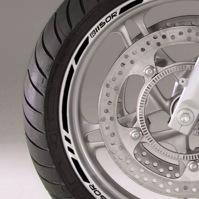 Wheel rim stripes with logos compatible with BMW R1150R | Moto Discovery