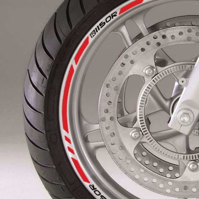 Wheel rim stripes with logos compatible with BMW R1150R | Moto Discovery