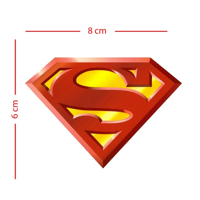 superman logo dimensions