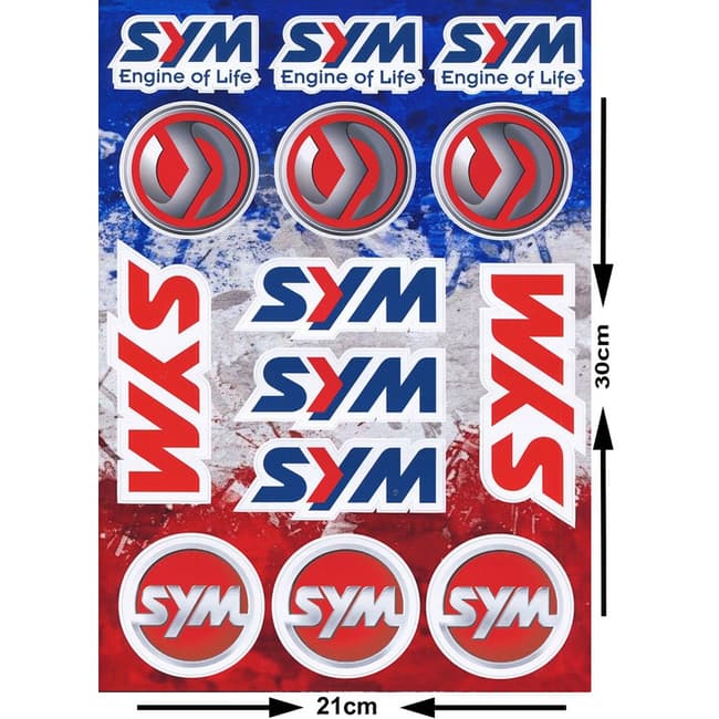 SYM stickers kit (15 pc.) | Moto Discovery