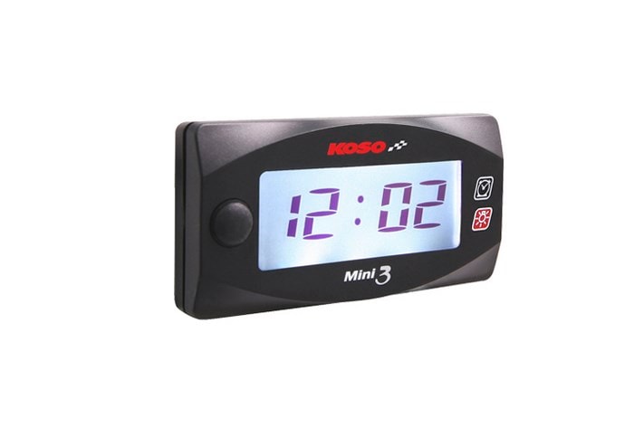 Koso digital clock with backlight | Moto Discovery