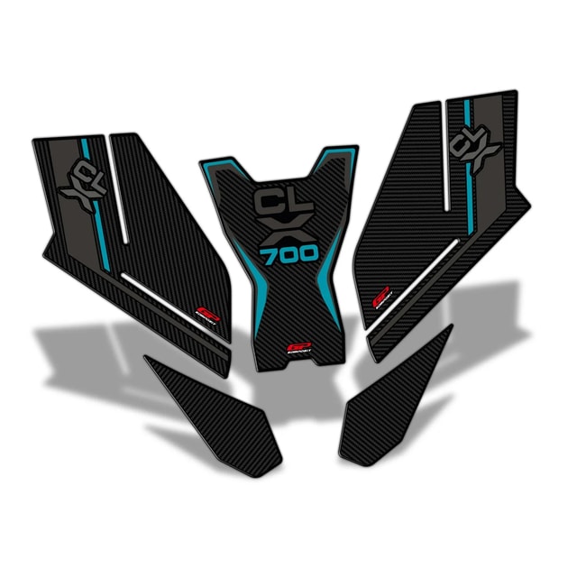 GPK tank pad set 3D compatible with CF Moto 700 CL-X 2022-2024 black ...