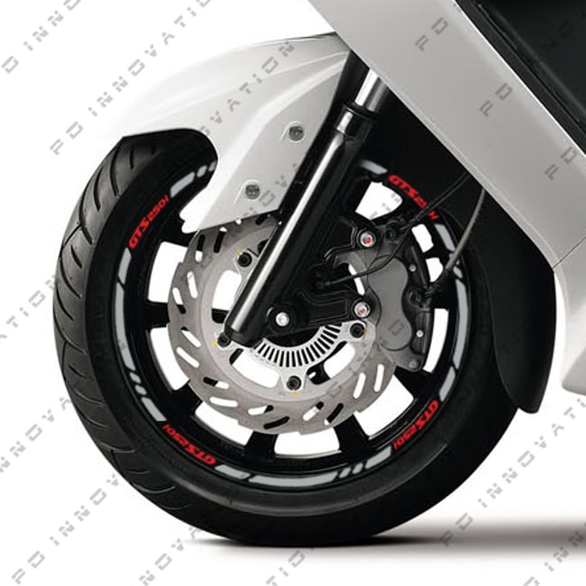 Velgrandstrepen met logo's compatibel met SYM GTS250i | Moto Discovery