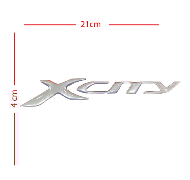 X-City 3D sticker chrome | Moto Discovery