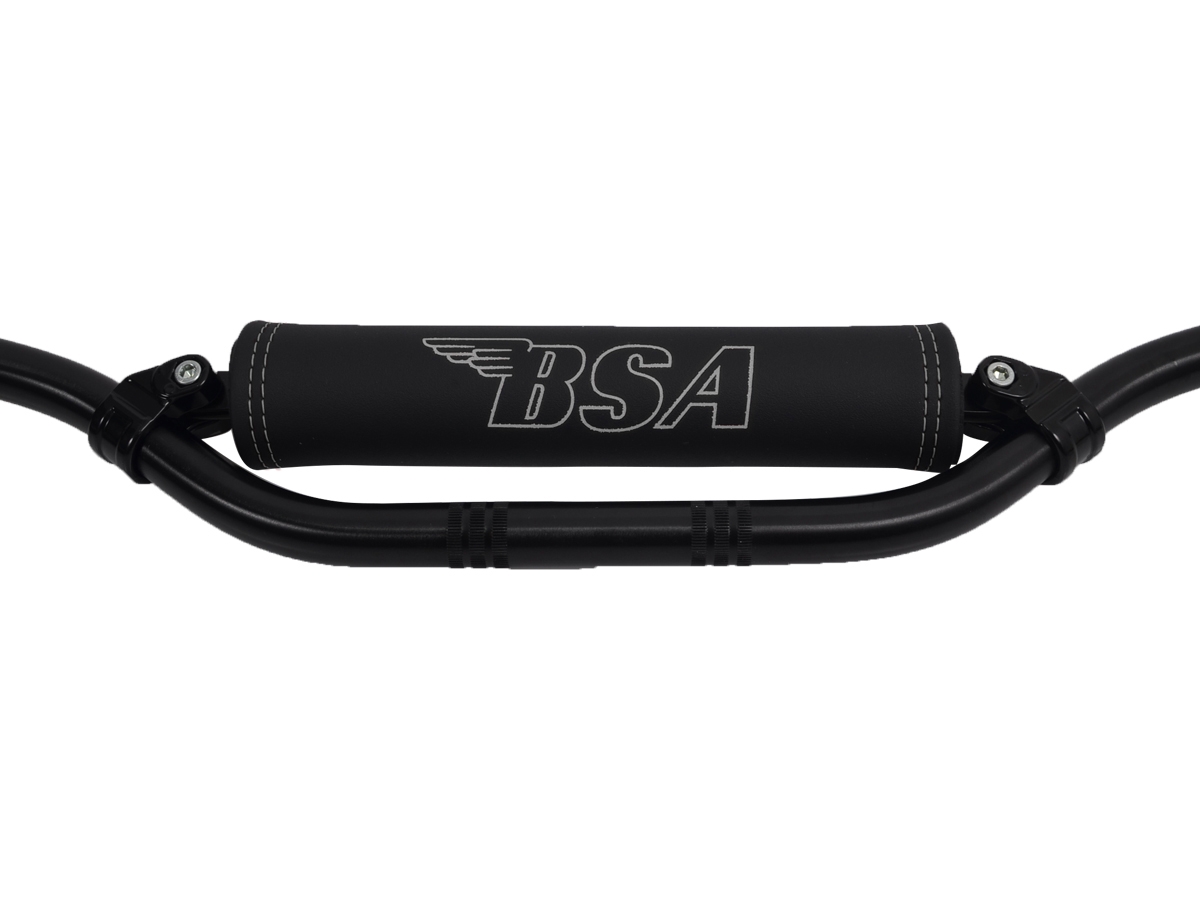 BSA crossbar pad (silver logo) | Moto Discovery