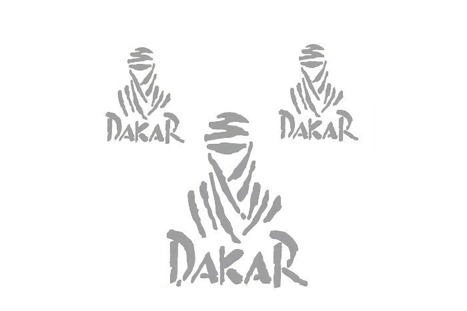 Set decals Dakar silver color | Moto Discovery