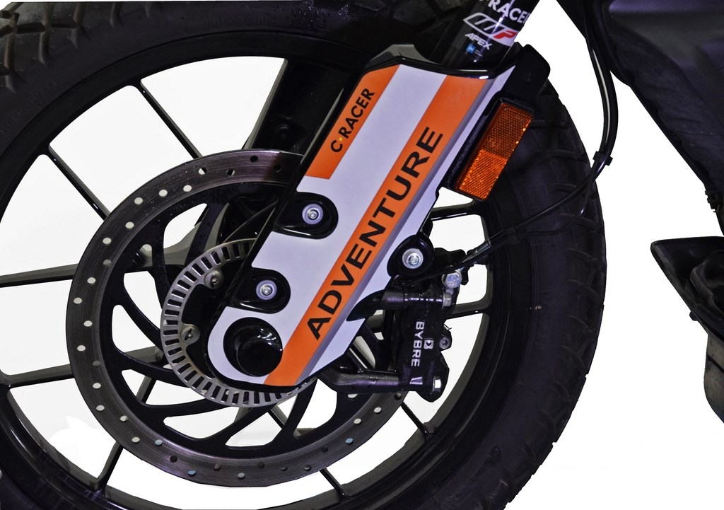 Fork guard compatible with KTM 390 Adventure 2020 (white / orange ...