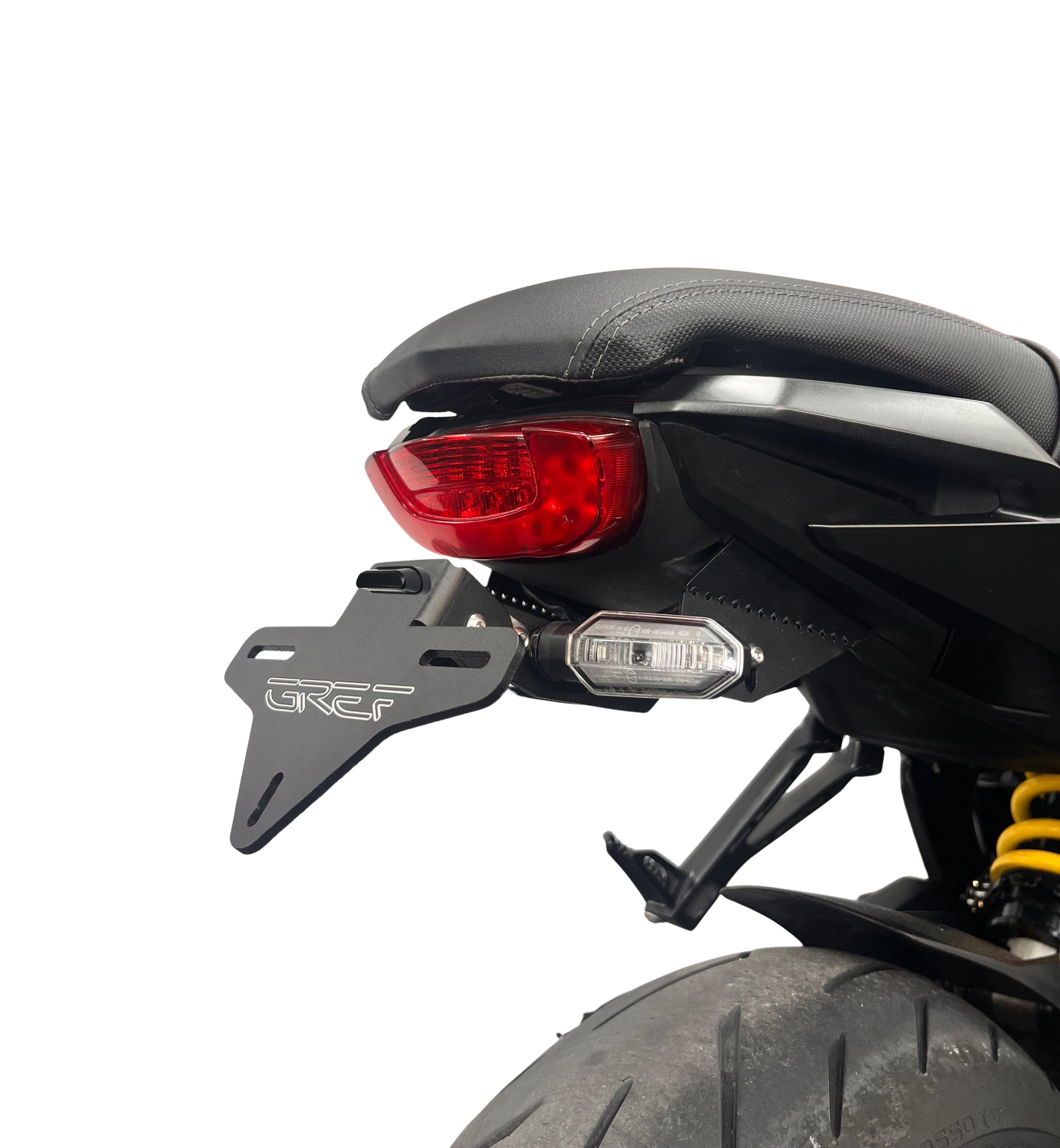 GREF license plate holder compatible with Honda CB650R / CBR650R 2021-2023 (with flip-up button ...
