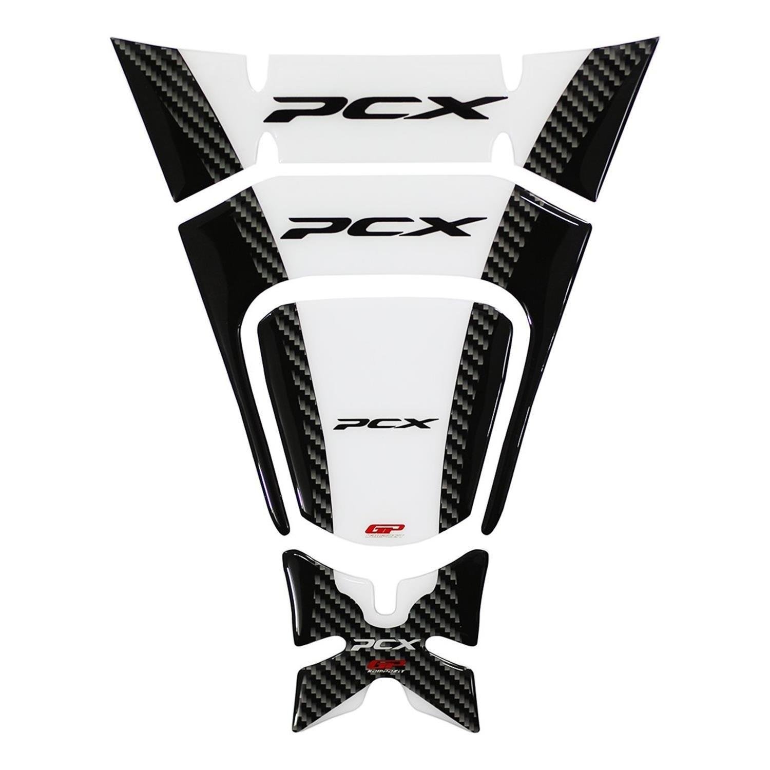 GPK tank pad 3D compatible with Honda PCX 125 / 150 2018-2020 white ...