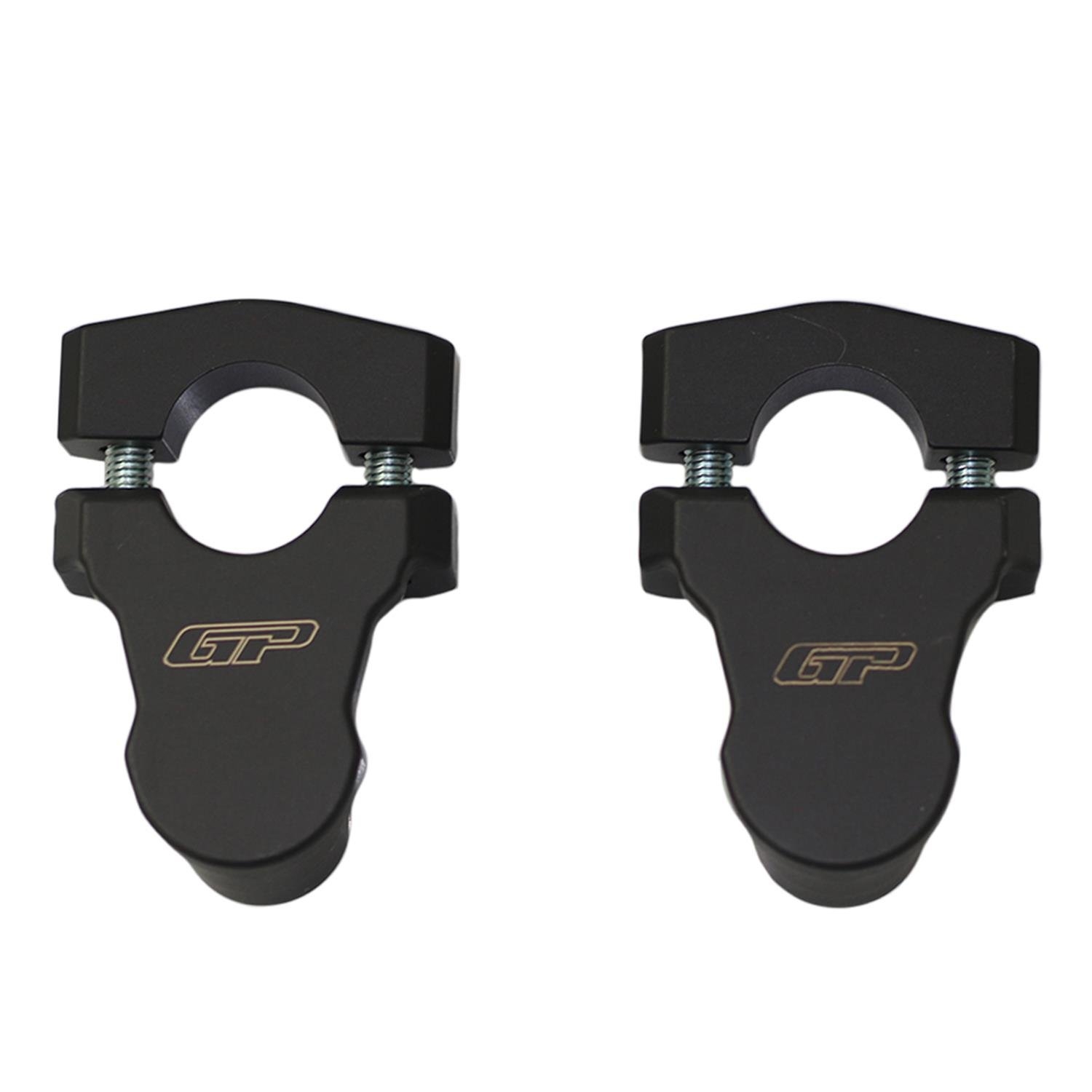 GPK universal pivoting risers for 22mm handlebars black | Moto Discovery