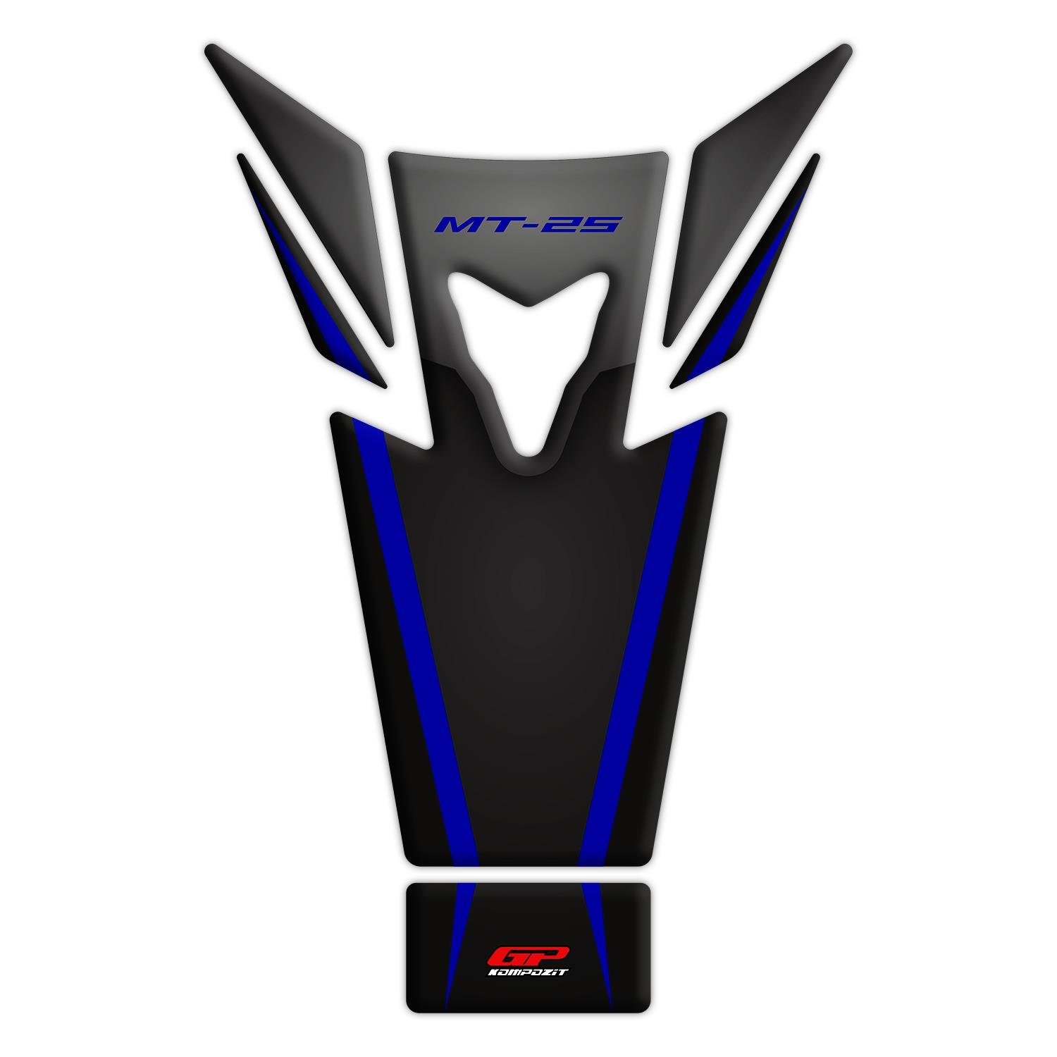 GPK tank pad 3D set compatible with Yamaha MT-25 2015-2019 blue | Moto ...