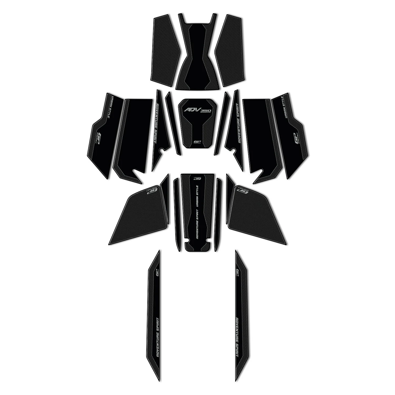 GPK body kit 3D stickers compatible with Honda ADV 350 2022-2025 | Moto ...