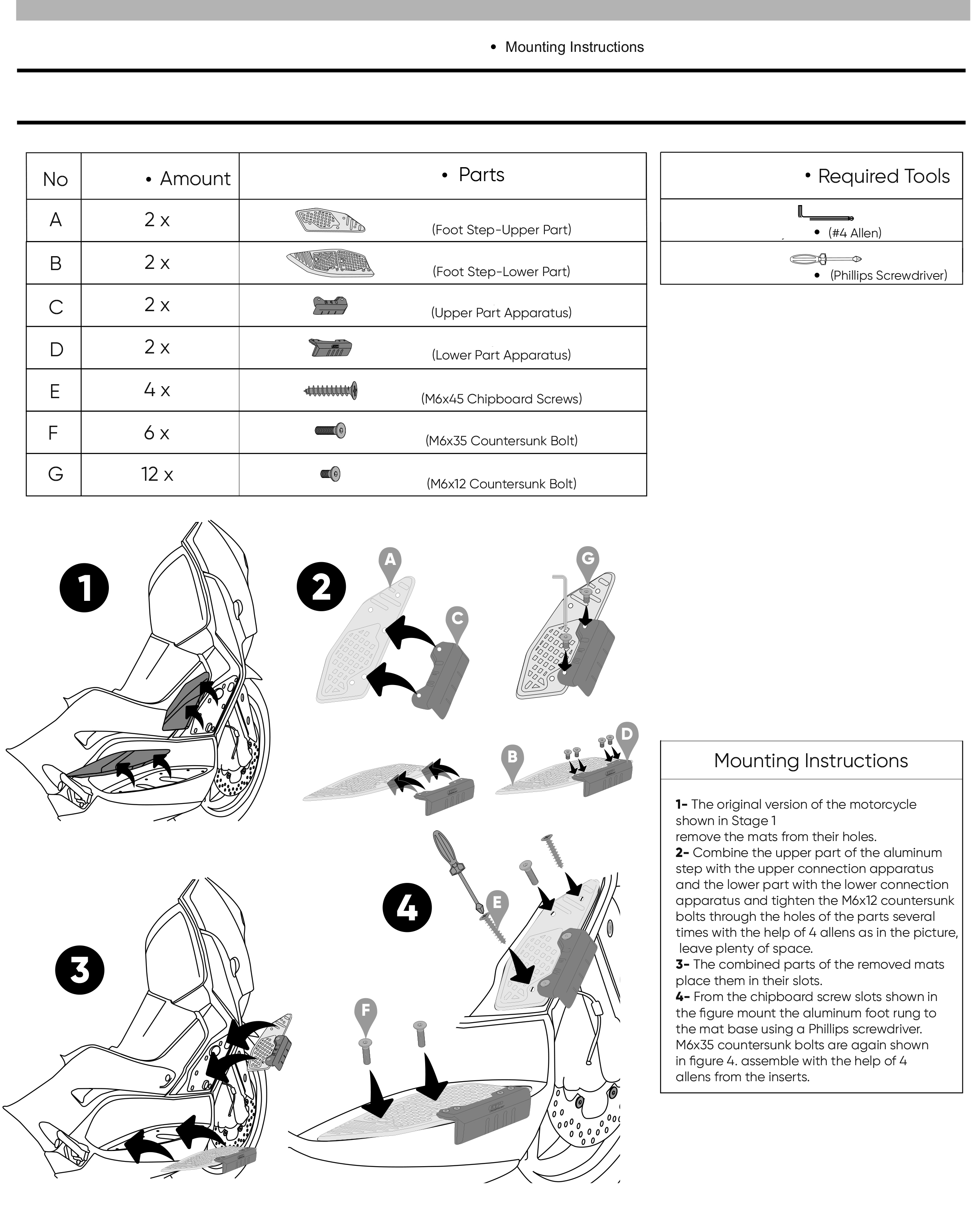 Motorcycle Accessories | GPK footrest plates kit for Yamaha X-Max 250 / ...
