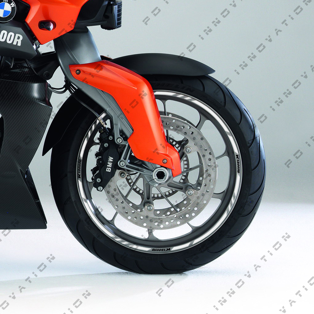 Wheel rim stripes with logos compatible with BMW K1300R | Moto Discovery