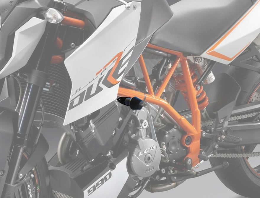 Frame crash pads compatible with KTM 990 Super Duke 2005-2013 | Moto ...