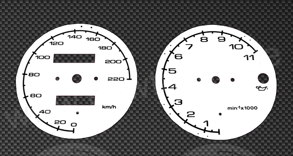 White speedometer and tachometer gauges compatible with Ducati Monster ...