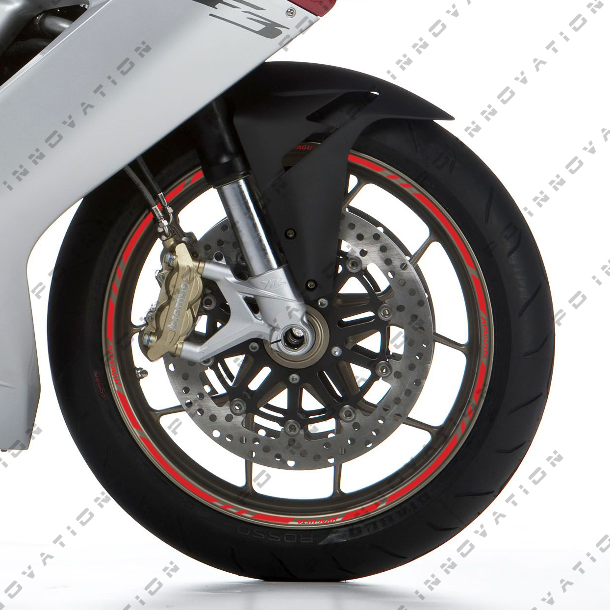 Wheel rim stripes with logos compatible with MV Agusta | Moto Discovery