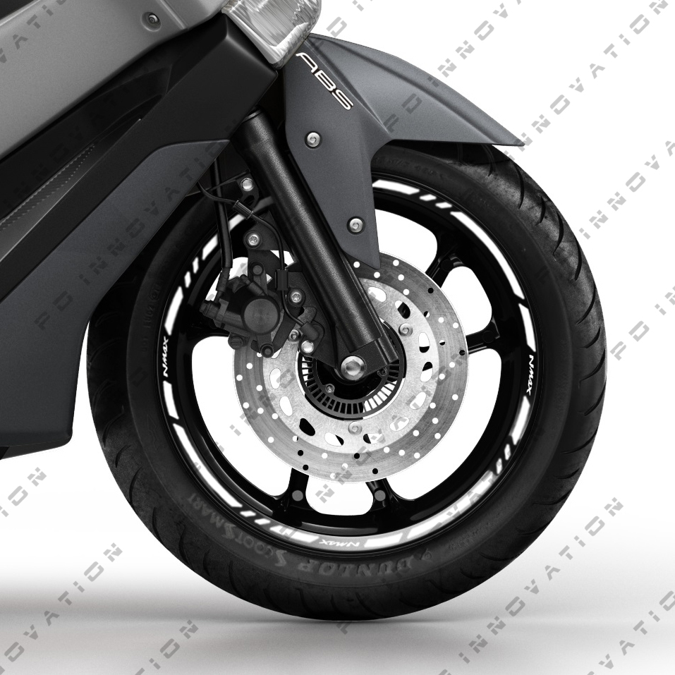 Wheel rim stripes with logos compatible with Yamaha NMAX 125 / 155 ...