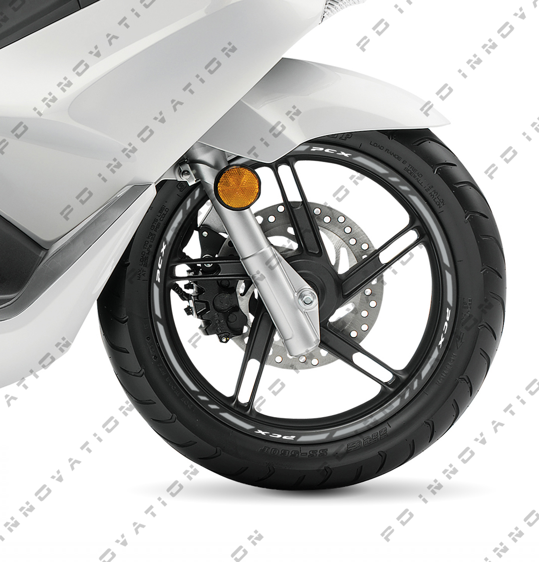 Wheel rim stripes with logos compatible with Honda PCX | Moto Discovery