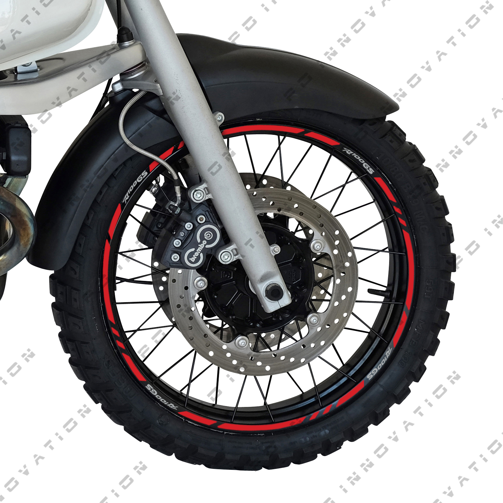 Wheel rim stripes with logos compatible with BMW R1100GS | Moto Discovery
