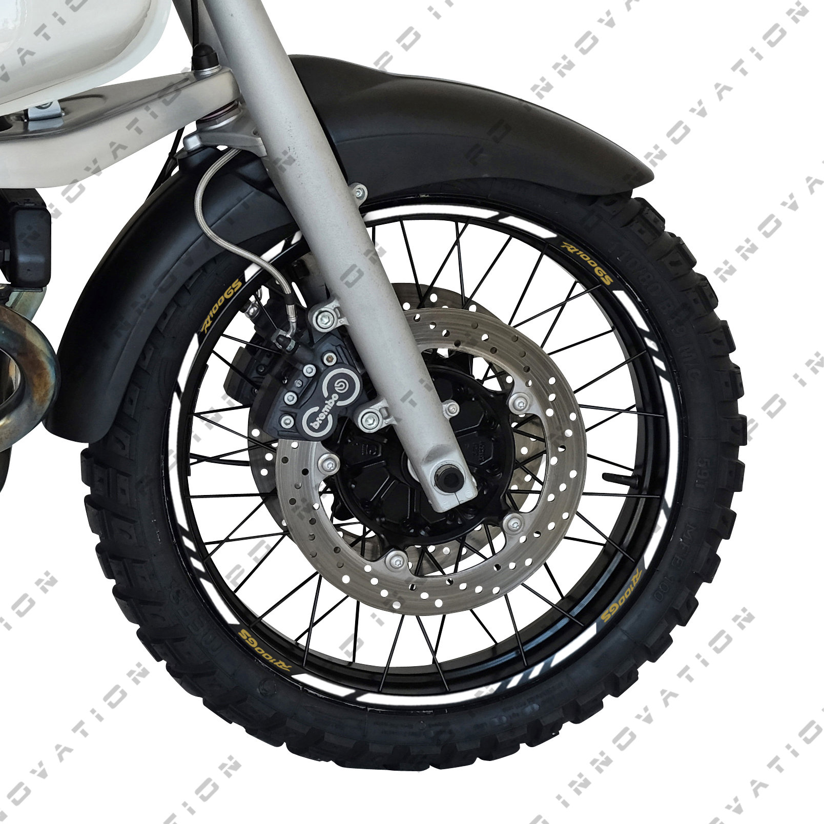 Wheel rim stripes with logos compatible with BMW R1100GS | Moto Discovery