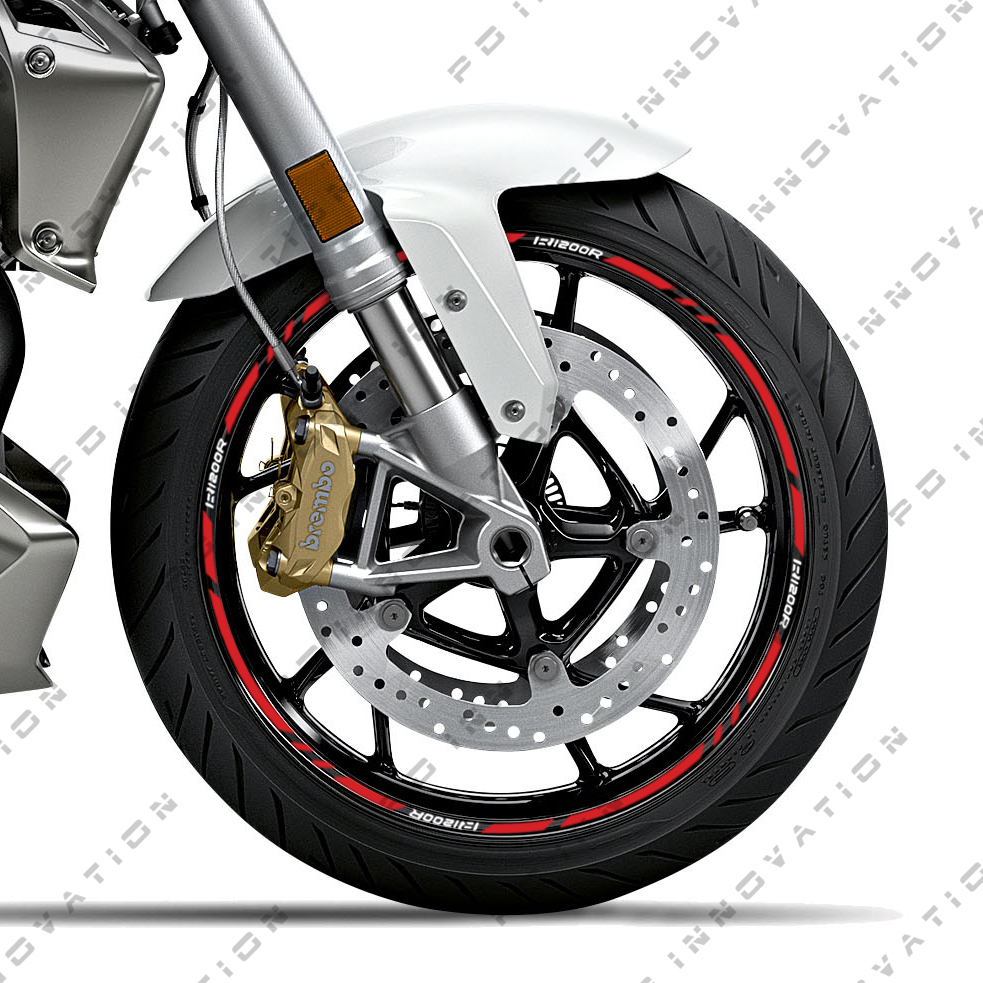 Wheel rim stripes with logos compatible with BMW R1200R | Moto Discovery