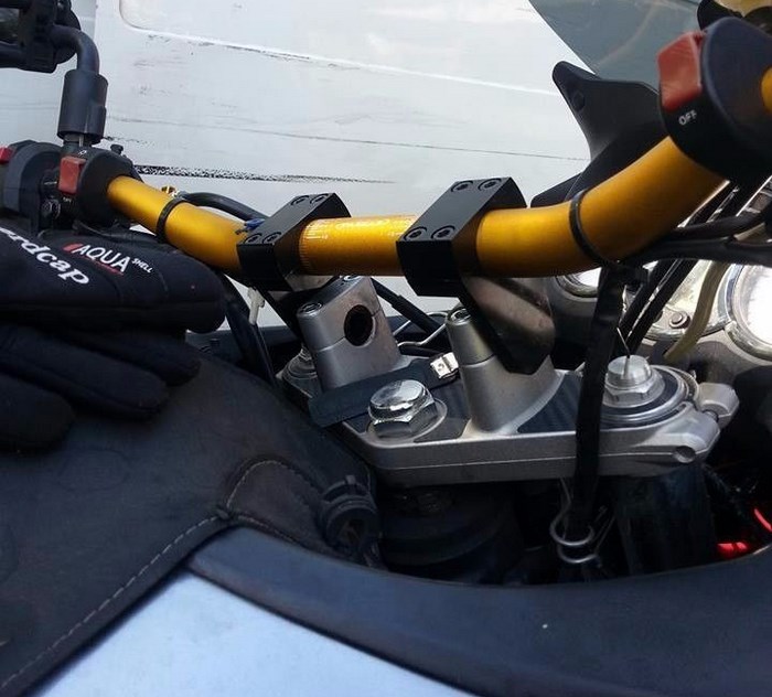 Universal pivoting handlebar risers 50mm - Handlebars, crossbars ...