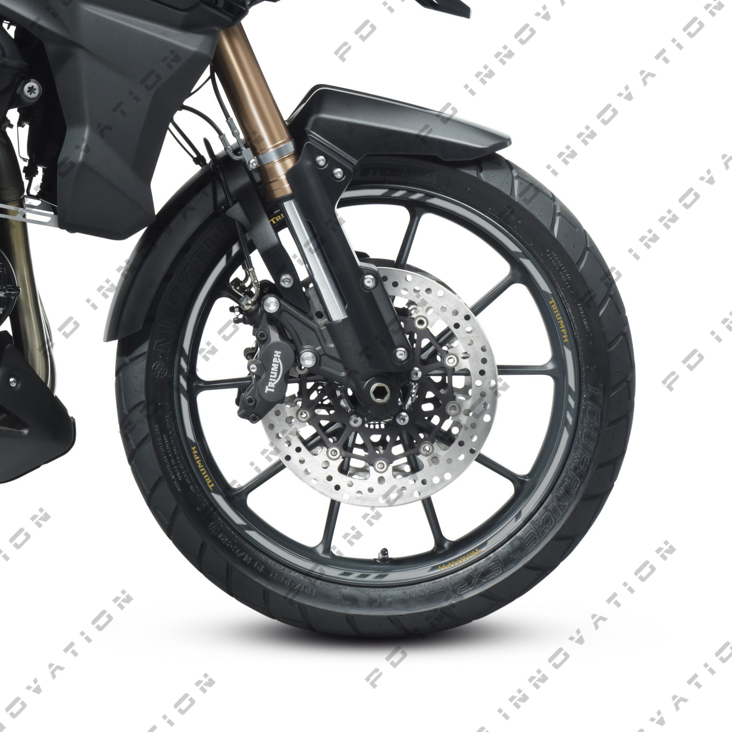 Wheel rim stripes with logos compatible with Triumph | Moto Discovery