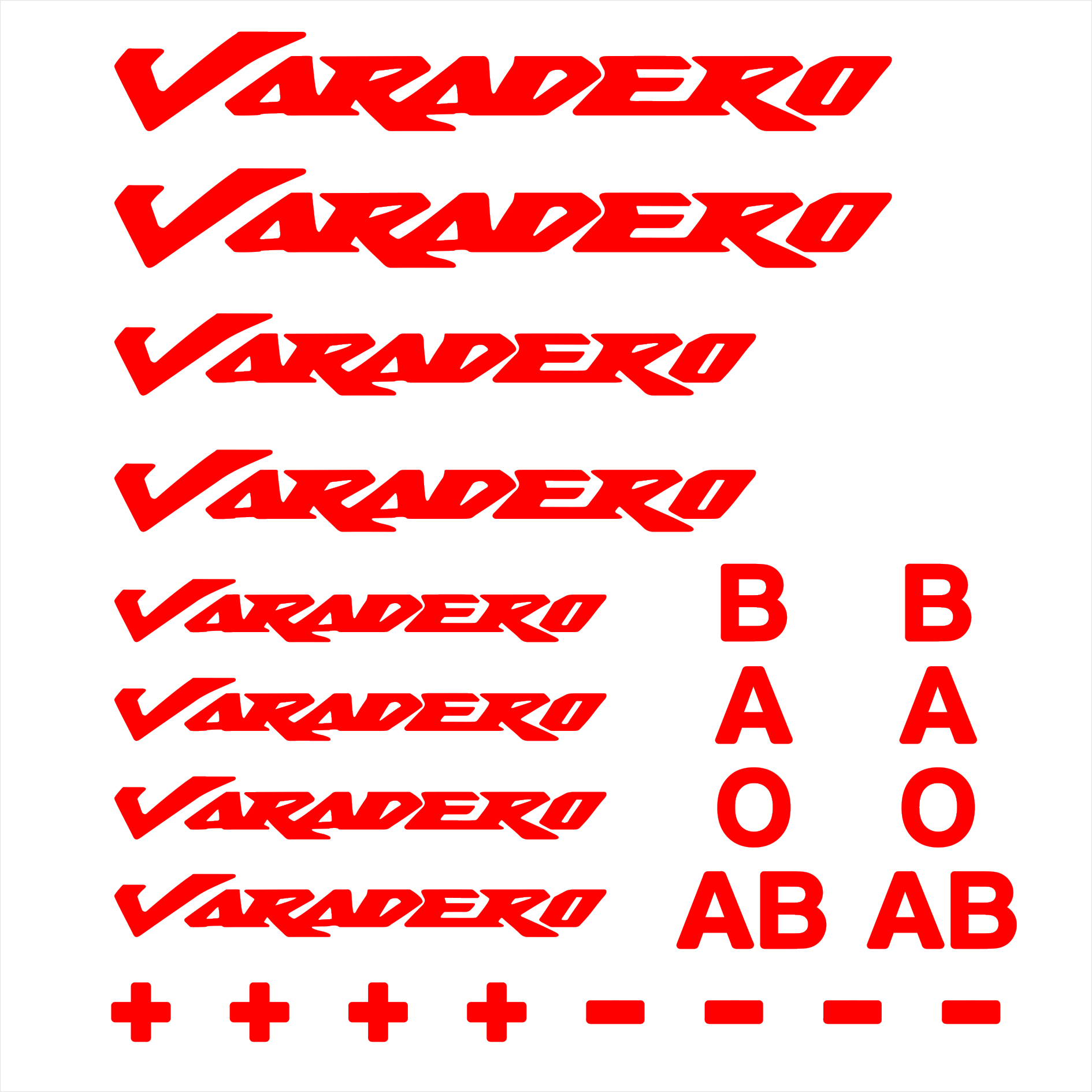 Ensemble de décalcomanies avec logos et groupes sanguins compatibles ...
