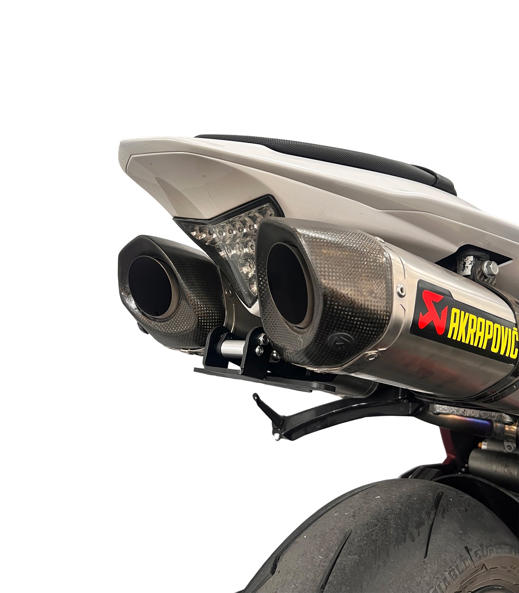 GREF license plate holder compatible with Yamaha YZF-R1 2009-2014 (with flip-up button) | Moto ...